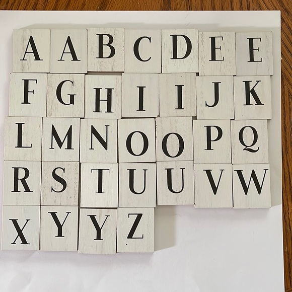 Other | Large 1 34 X 1 12 Alphabet Wood Tiles For Journaling Or ...